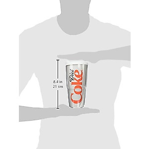 Tervis Plastic, Coca-Cola - Diet Coke Tumbler with Wrap and Frosted Lid 16oz, Clear