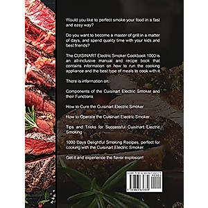 CUISINART Electric Smoker Cookbook1000: 1000 Days Quick, Savory and Creative Recipes for Everyone