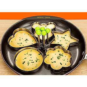 Stainless Steel 5 Style Fried Egg Pancake Shaper Omelette Mold Mould Frying Egg Cooking Tools Kitchen Accessories Gadget