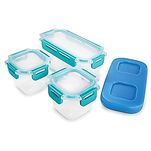Rubbermaid LunchBlox Leak-Proof Snack Pack Lunch Containers, Blue