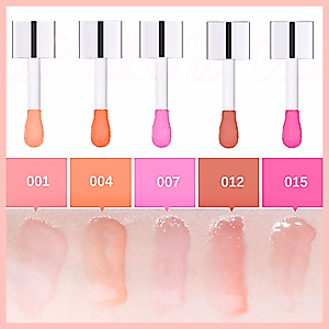 DAGEDA Tinted Lip Oil Plumping Lip Gloss, Hydrating Lip Glow Oil Lip Care Moisturizing Clear Toot Lip Oil for Dry Lips, Nourishing Lip Oil Gloss Non-Sticky Shine Lip Tint (012 Rosewood)
