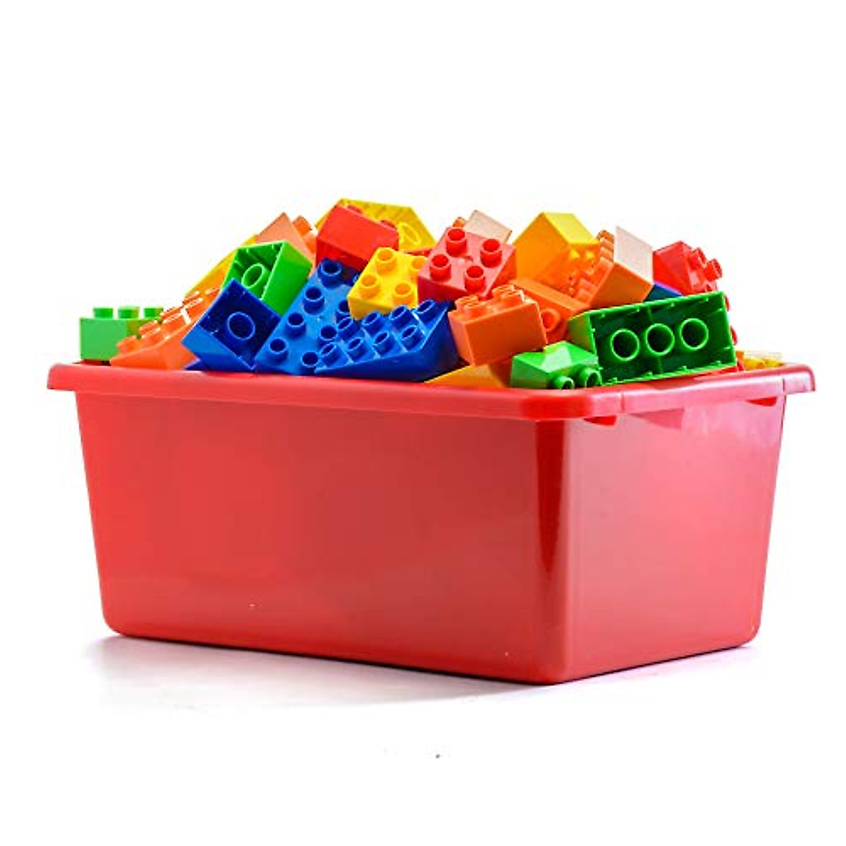 Prextex Toy Plastic Storage Bins - Pack of 4 Containers | Storage Box For Closet Organizers, Classroom Toy Bin, File Organizer, Craft Storage