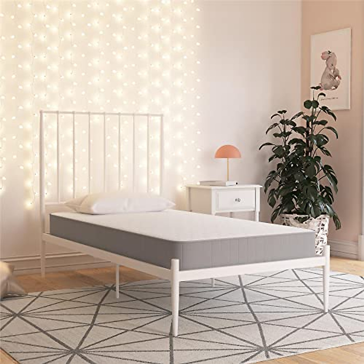 Little Seeds Moonglow 6 Inch Reversible Innerspring Mattress in a Box, Twin Size