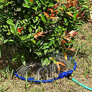 ZZM 360°Tree Water System Tree Watering Ring Circle Sprinkler and Irrigation System Targeted Water with Y Hose Splitter for New Tree Outdoor Plants Raised Garden Beds Shrubs