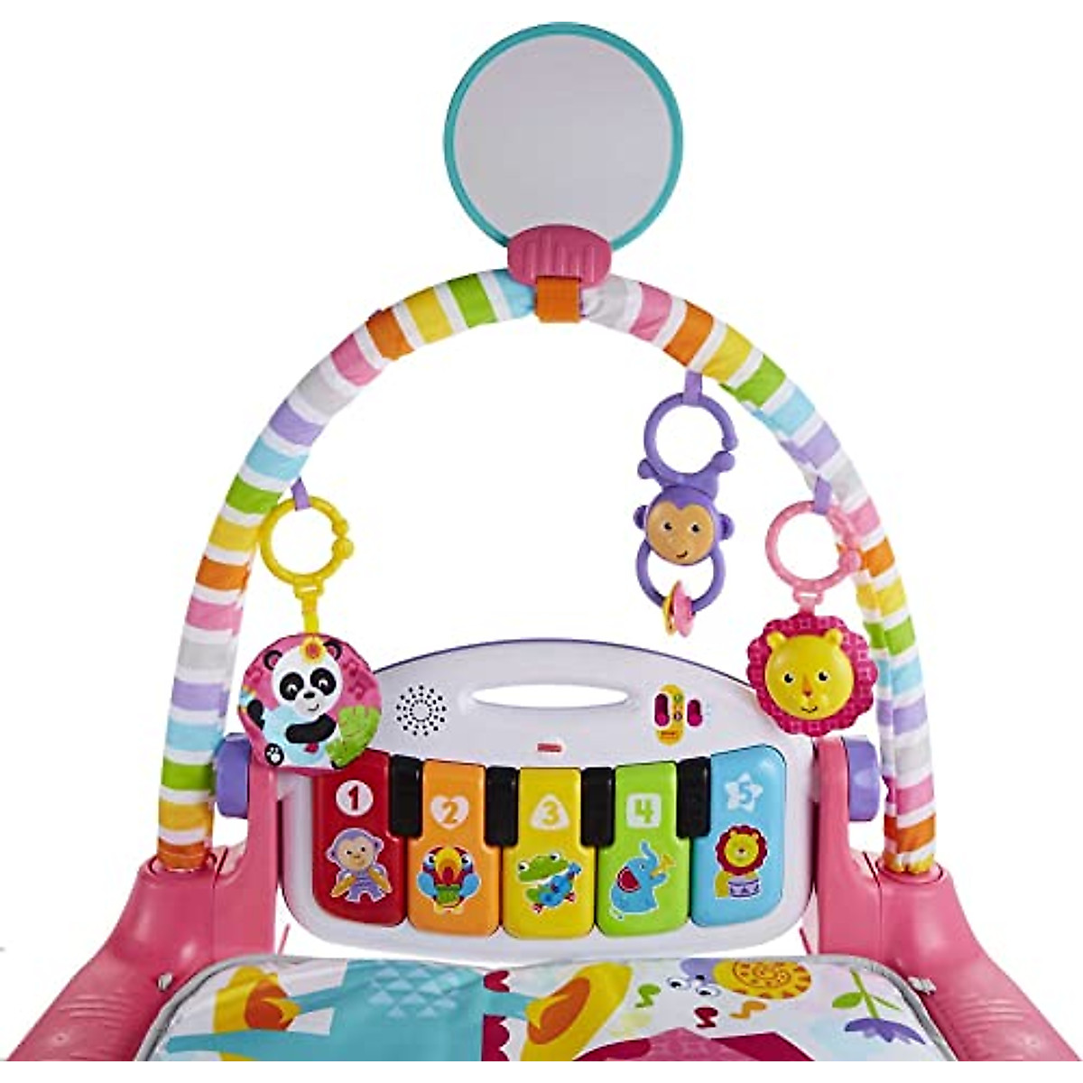 Fisher Price Baby Gift Set Deluxe Kick & Play Piano Gym & Maracas, Playmat & Musical Toy with Smart Stages Learning Content plus 2 Rattles (Amazon Exclusive)