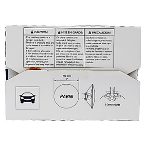 Philips H6024C1 Standard Halogen Sealed Beam headlamp, 1 Pack