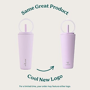 Reduce Halo 24 oz Stainless Steel Vacuum Insulated Tumbler - Spill Proof Travel Mug with Flip Handle Lid - Keeps Drinks Cold for 32 Hrs - Dishwasher Safe - Cupholder Friendly - Future Dusk