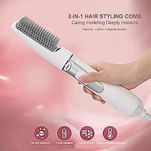 Hair Dryer Comb Dryer Comb Professional Electric Household Hair Dryer Styling Comb Lightweight Travel Hot Air Brush for Women[Us]