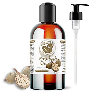 Bella Terra Oils - Baobab Oil 8 oz - Derived from the Majestic Baobab Tree, Enriched with Vitamin A & F, For a Smooth, Plush Skin Experience