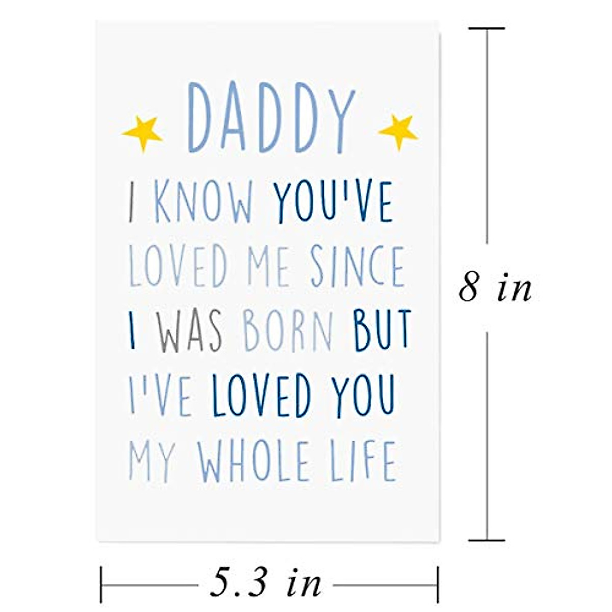 Birthday Card For Daddy,Fathers Day Card,New Dad Cute Birthday Cards