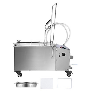 VEVOR Deep Fryer Filter 38 L/80 LBS/10 Gal, Frying Oil Filter System Machine 300W, Deep Fryer Oil Filter 10 L/min, Cooking Oil Filter Pump & Oil Hose, Mobile Fryer Filter 110V Kitchen Restaurant