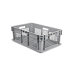 Hudson Exchange 24 x 16 x 8 (2 Pack) Mesh Straight Wall Handled Storage Container Tote, Gray