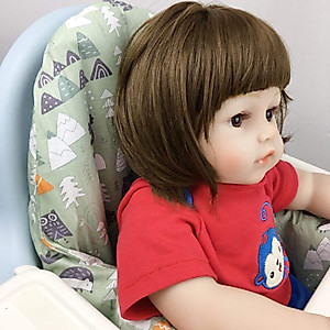 ZARPMA Inflatable Cushion Inner Cover Cotton Cover for IKEA Antilop Highchair (Cover Only) (Green)