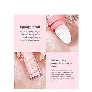 2 Pack Polvo De Hadas, Body Brightens the Natural Three-dimensional Face Blusher Patting Polvo De Hadas Powder Highlighter Makeup. (01# White moonbeam)