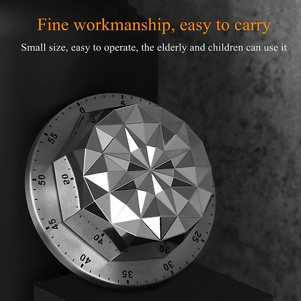 Mechanical Magnetic Kitchen Timer with Countdown Timer and Loud Alarm, Stainless Steel 1 Hour Visual Timer for Home Baking, Oven and Cooking