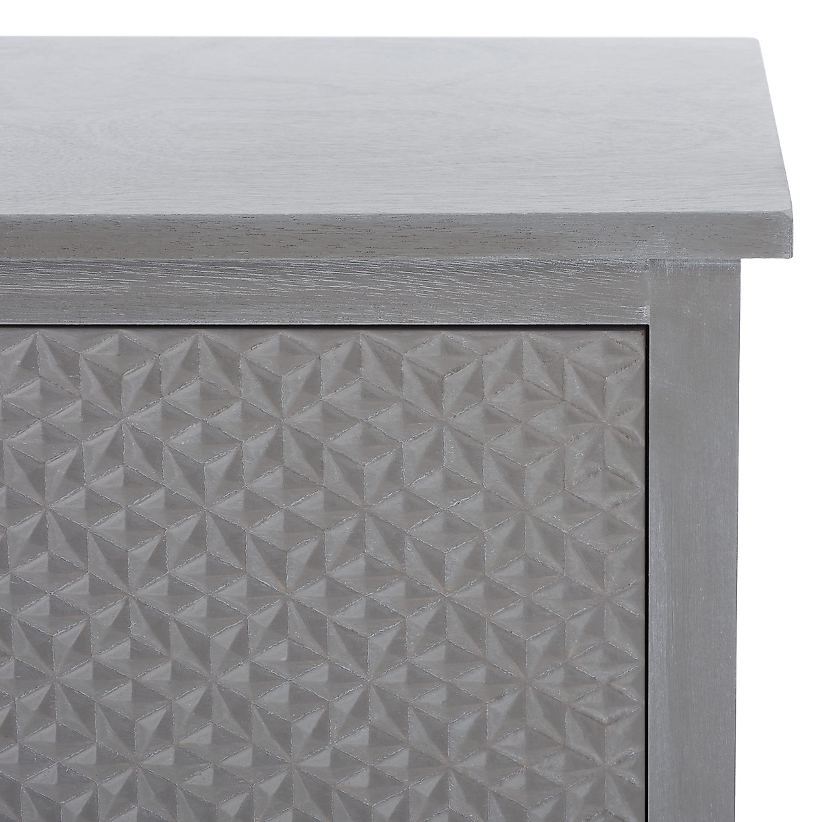 SAFAVIEH Home Collection Halton Distressed Grey 2-Door 1-Shelf Entertainment Media Stand up to 55" Flatscreen TV