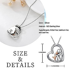 JUSTKIDSTOY Dog Urn Necklace for Ashes 925 Sterling Silver Heart Cremation Jewelry Dog Keepsake Memorial Bereavement Pet Loss Gifts for Women
