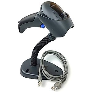 Datalogic QD2430 QuickScan Handheld Omnidirectional Barcode Scanner/imager(1-D, 2-D and PDF417) with USB Cable and Stand, Black, QD2430-BKK1S