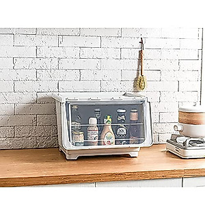 NC 3 Pack Large Stackable Plastic Storage Bin Tote with Clear Lids,Storage Box with Detachable Wheels（11 Gal,White,Large