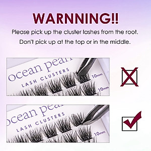 Lash Clusters 72 Pcs Individual Lashes DIY Eyelash Extensions 10-16mm Length Reusable Soft Natural False Eyelashes Thin Band Lash Extension Kit for Makeup at Home