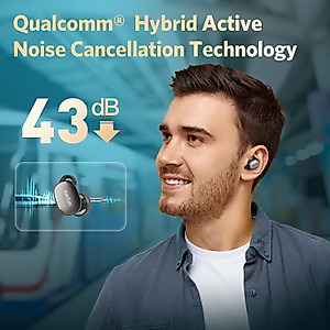 EarFun Free Pro 3 Noise Cancelling Wireless Earbuds, Snapdragon Sound, Qualcomm aptX™ Adaptive, 6 Mics ENC, Bluetooth 5.3 Earbuds Free Pro 3 Protective Case Cover