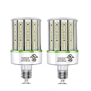 TJBB UL Listed 2-Pack 100W Led Corn Cob Light Bulb, E39 Large Mogul Base led Bulb (250-400W MH/HPS Replace) Indoor Outdoor Lighting for Garage Warehouse High Bay Parking Lot Wall Pack