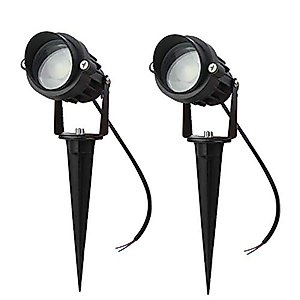 LAVAED 10W LED Landscape Lights 12V Pathway Spotlights Warm White Waterproof Uplight (2 Pack)