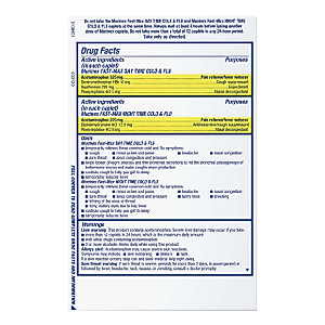 Mucinex Maximum Strength Fast-MAX Cold & Flu Day & Night All-in-One Multi Symptom Relief Caplets, Blue, 20 Count.