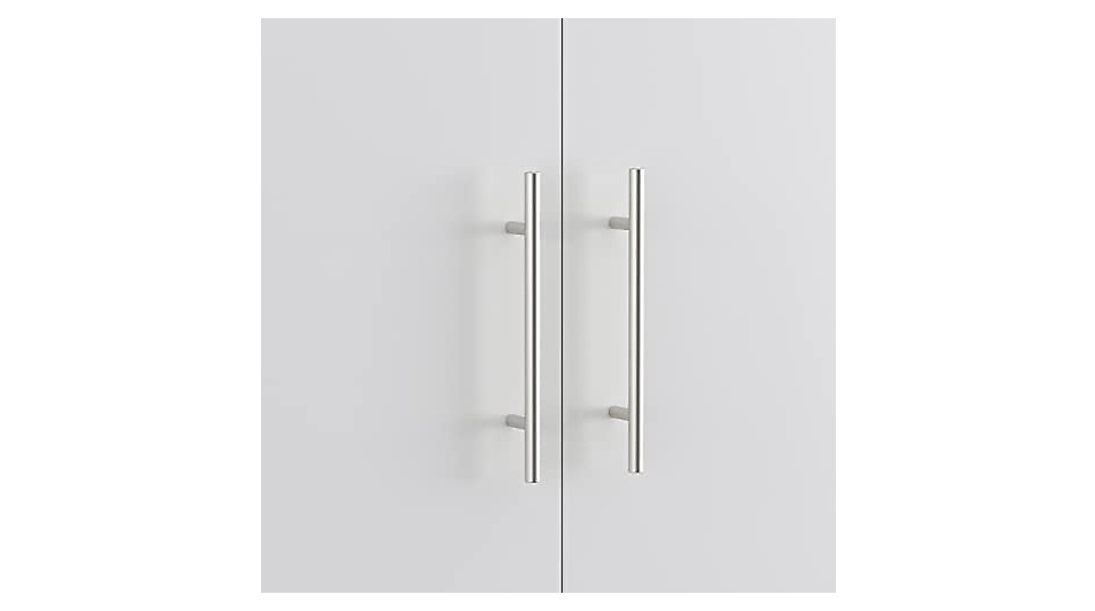 Hitow White Wardrobe Armoire with Hanging Rod and Drawer