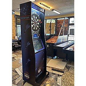 Heavy Duty Electronic Non Coin Operated Take Aim Dart Machine with 23" Monitor