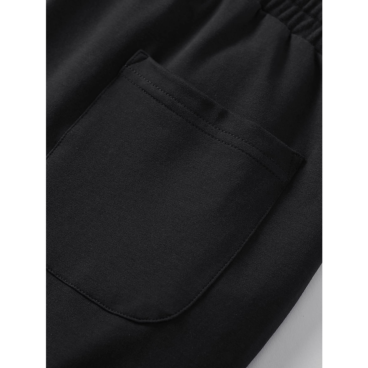 Weintee Men's 34" Inseam Tall Cotton Sweatpants with Pockets L Black