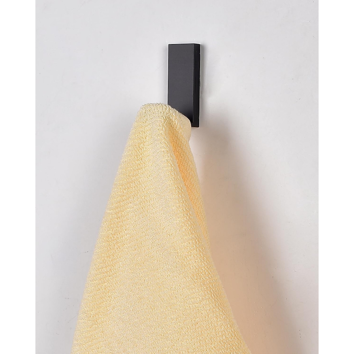 VOROMADU Coat Hooks Wall Mounted Towel Hooks Heavy Duty Single Robe Hanger for Bathroom Kitchen Office,3 Pack Solid Anodized Aluminum (Black)