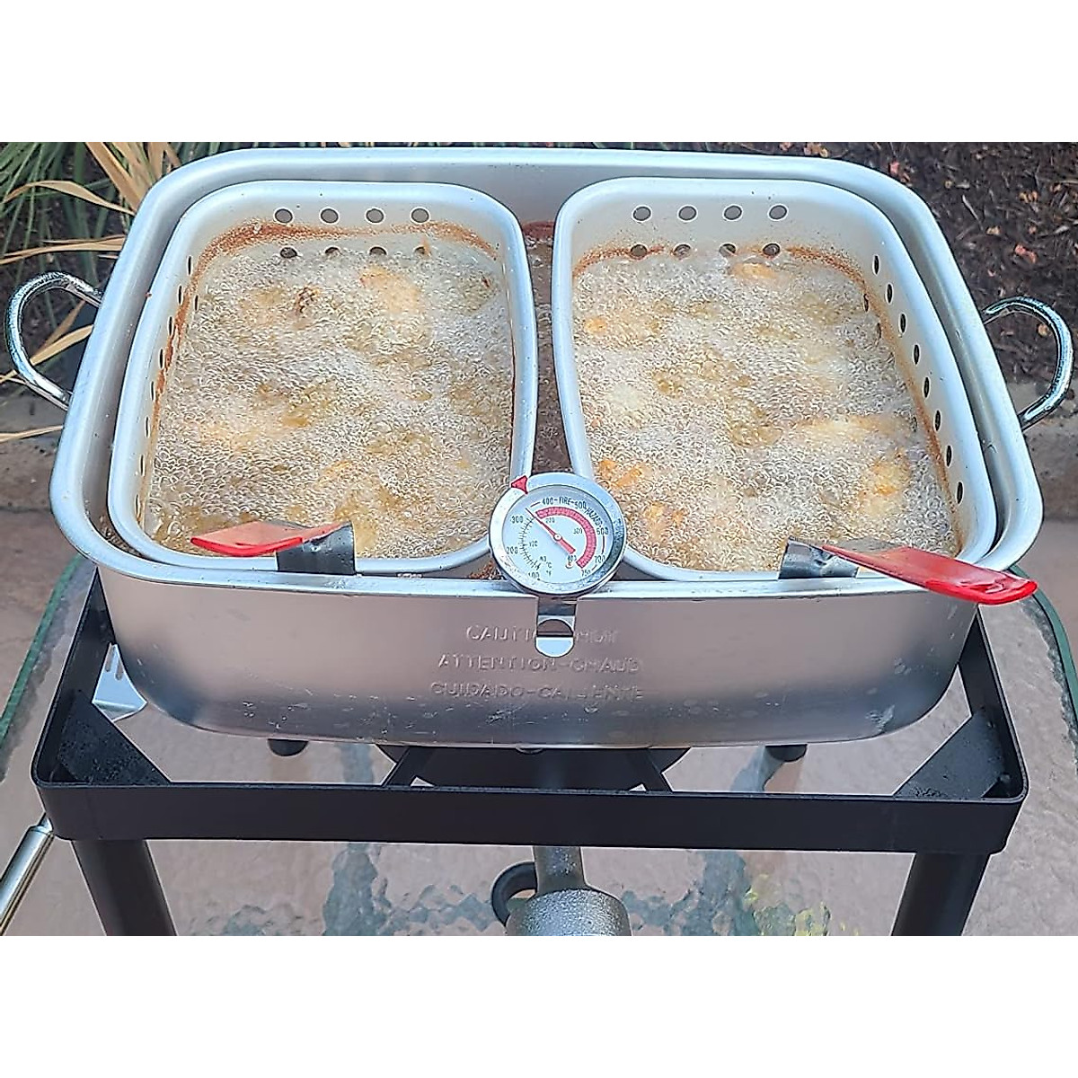 Dual 2 Basket Deep Fryer-Propane Cooker-Fry Fish/Chicken Outdoor 18 QT. Oil