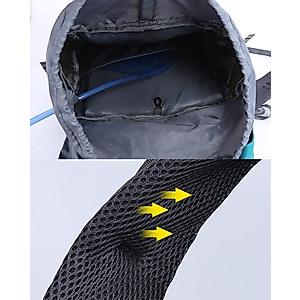 LZJDS Outdoor Sports Bags 65L Climbing Bag Unisex Travel Backpack Hiking Camping Daypack with Rain Cover,Black