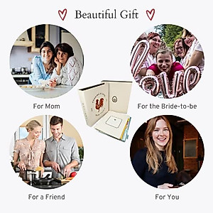 EGGBLU Recipe Binder with 25 Full Page Blank Recipe Sheets, 25 Plastic Page Protectors and 6 Tabbed Dividers, 11.5" x 13", Red Rooster Design