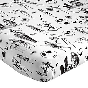 Jay Franco Disney Nightmare Before Christmas Gothic Romance Twin Sheet Set -3 Piece Set Super Soft and Cozy Kids Bedding Features Jack Skellington & Sally - Microfiber Sheets(Official Disney Product)