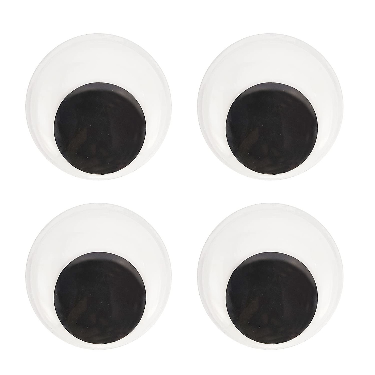 Xiasen Wiggle Eyes for Crafts 3 15 Inches Self Adhesive Giant Large Self Stick Google Eyes 4 Pack for Crafts Decoration Accessories white black