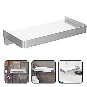 Cabilock Stick-on Wall Shelf Small Wall Mounted Adhesive Shelf Phone Holder Shelf