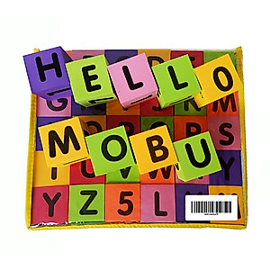 MOBU Foam Building Blocks for Toddlers,30 pcs Alphabet Blocks with Storage Bag,Learning Letter ABC, Numbers 0-9, Stacking Blocks for Kids