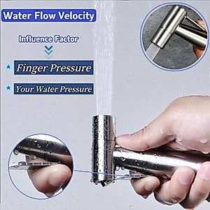 Bidet Sprayer for Toilet,Handheld Sprayer Kit,Stainless Steel Cloth Diaper Sprayer Set with Bidet Hose for Feminine Baby Wash