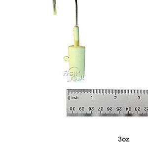 10pcs Fish WOW!® 3oz Bullet Jighead with 32786 MUSTAD 8/0 Hook 2X Strong Black Nickel Hooks Jig Heads - Glow in The Dark