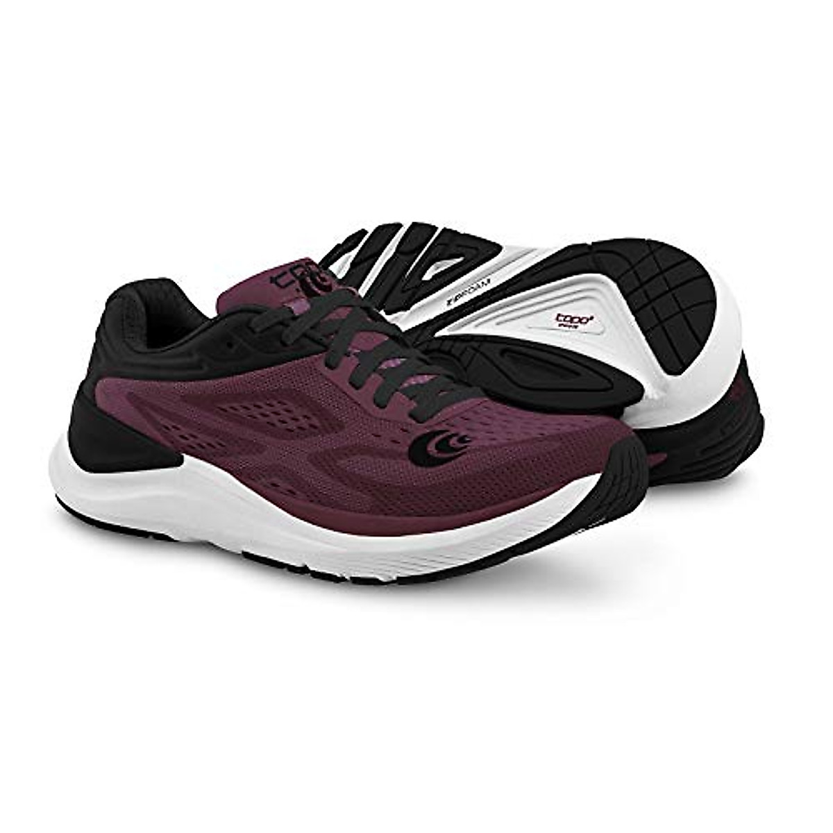 Topo Athletic Women's Ultrafly 3 Breathable Road Running Shoes, Wine/Black, Size: 6