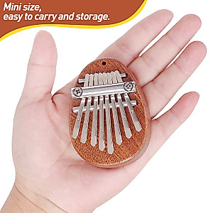 Genround Kalimba Thumb Piano & Finger Instrument Bundle, 17 Keys & 8 Keys Piano with Beginner's Study Instruction, Portable Thumb Piano for Kids and Adults, Includes Tuning Hammer