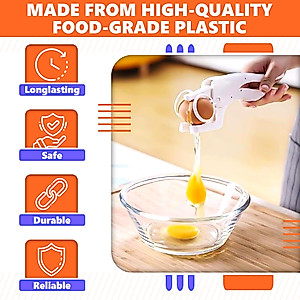 Egg Cracker Tool for Raw Eggs - Egg Breaker Egg Opener Tool One Hand Egg Cracker Egg Shell Opener - Egg Peeler Egg Separator Cute Kitchen Gadgets