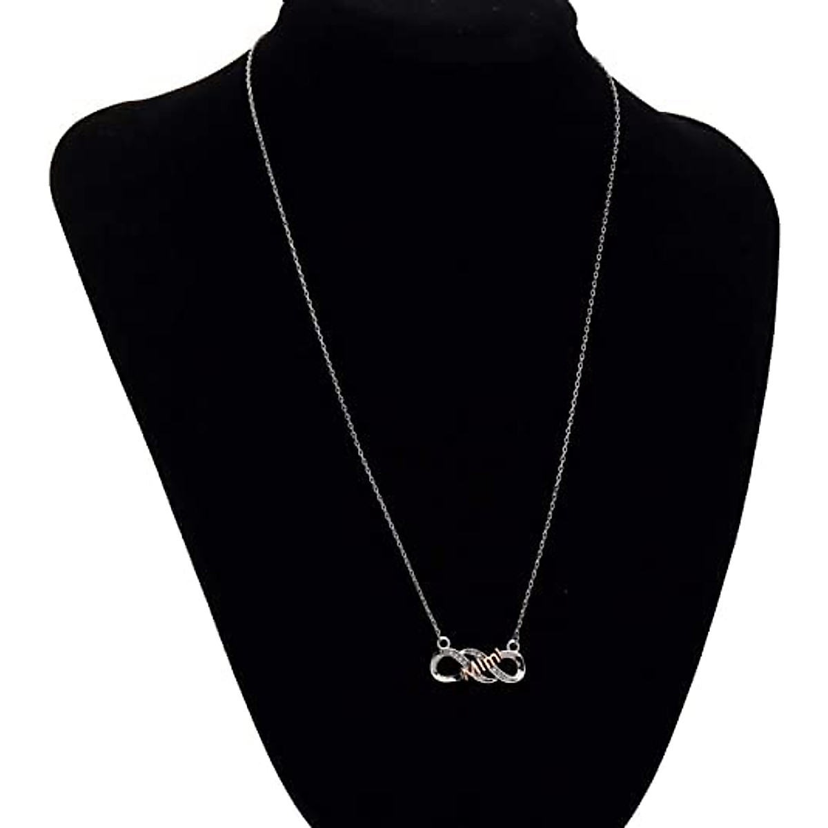 LQRI Mimi Necklace Thank You Mimi Gifts Thank You For Being My Mimi Infinity Necklace Best Mimi Ever Gift Mothers Day Jewelry Gifts for Grandma Mimi (silver)