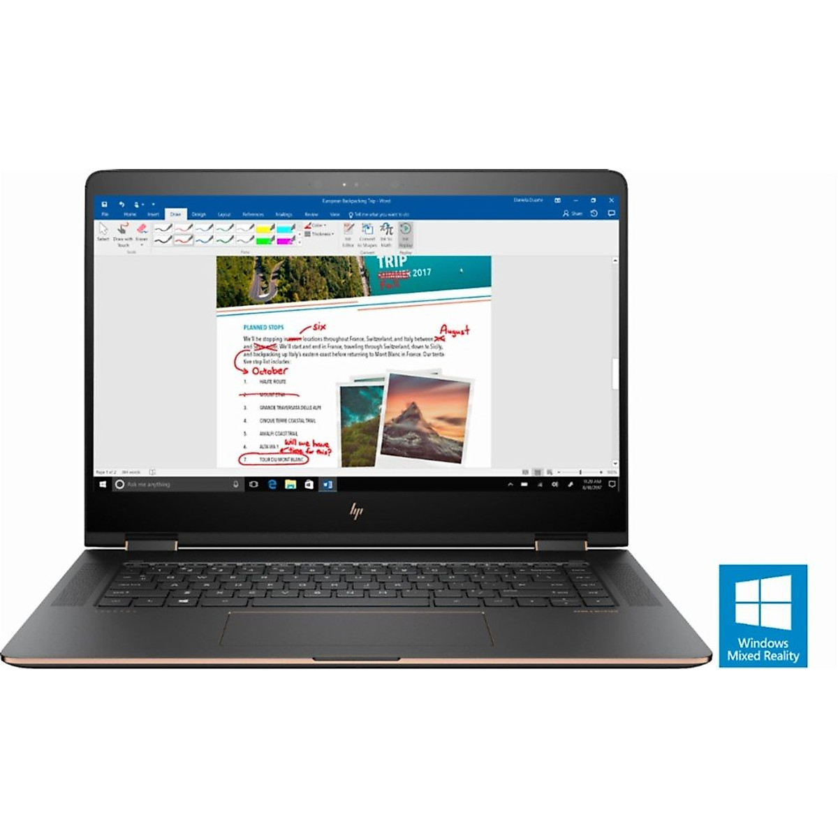 HP Older Spectre x360 2-in-1 15.6" 4K UHD Touch, Intel i7 8th Gen CPU 16GB RAM, 512GB SSD Dark Ash Silver - 3 Years McAfee Interet Security NO NUM-PAD, NO Fingerprint Reader