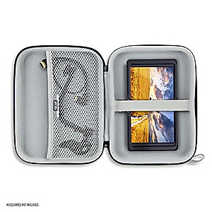 USA GEAR 7.5 Inch Hard Shell Camera Monitor Case - Portable Video Monitor Bag Compatible with Feelworld Monitor, Atomos, SmallHD Focus, Shinobi SDI, Lilliput A7s, and More Video Monitors (Black)