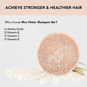 Kitsch Rice Bar Shampoo and Conditioner Bar for Hair Growth | Rice Shampoo Bar & Conditioner Bar for Strengthening, Cleansing & Moisturizing | Vegan Rice Water Shampoo Bar & Conditioner Soap, 2pc Set