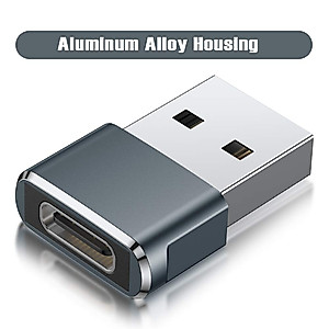 Basesailor iPhone 16 15 Pro Max Car Charger Adapter 4Pack,USB to USBC Adapter Type C Female to A Male Converter for Airpods 4,Apple Watch 10/iWatch,iPhone 14 13 Plus,iPad Mini 7,Samsung Galaxy S24 A54