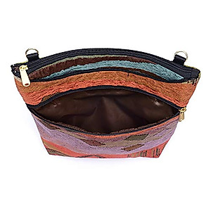 Danny K Women's Tapestry Bag Crossbody Handbag, Maggie Purse Handmade in the USA (Wild Mango)
